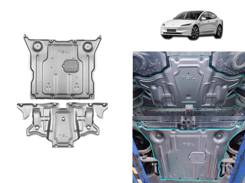 Tesla Model 3 (2024 Highland): Undercarriage Shield (Stainless Steel w