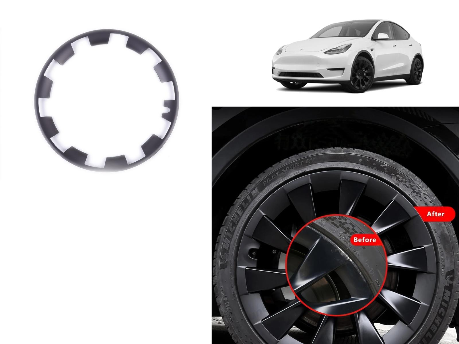 Tesla Model Y: Rim Wheel Hub Protectors (20 inch, single pack) - Torque ...