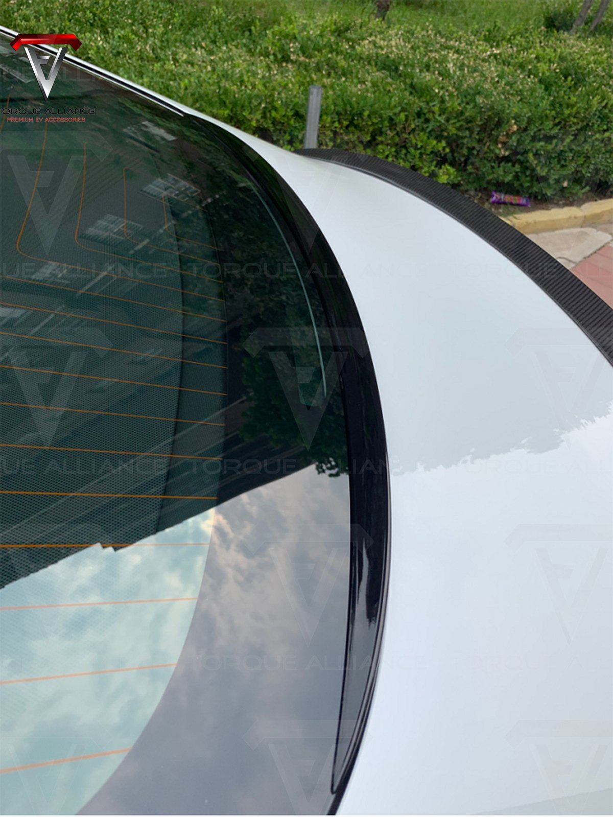 Anti-Rain Back Window Spoiler - for Tesla model 3 - Torque Alliance