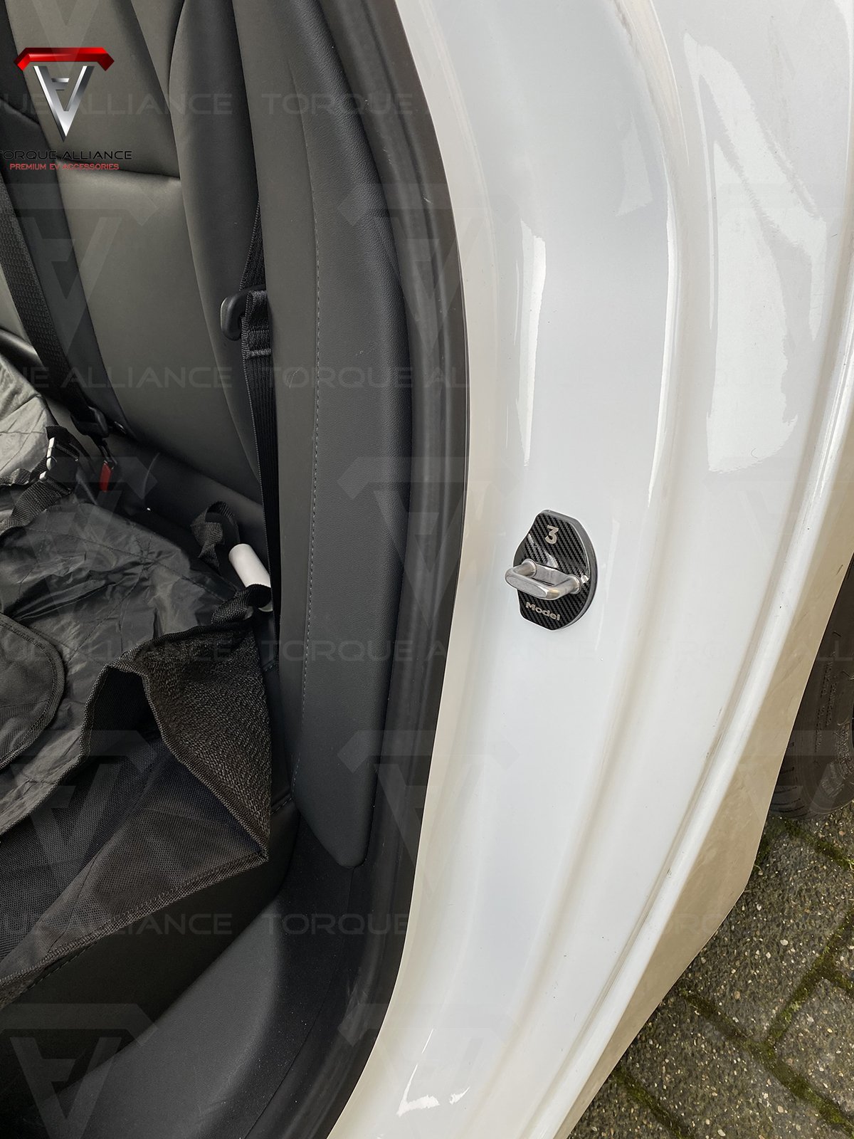 Door Lock Latch Caps (4pcs) - for Tesla model 3 - Torque Alliance