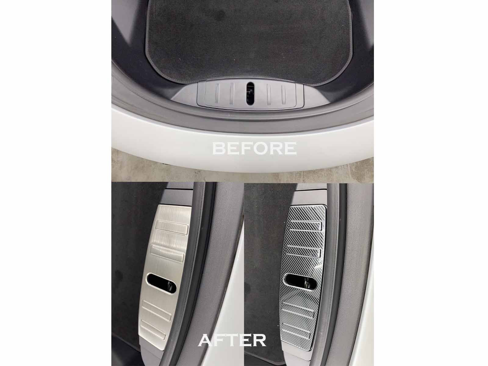 Tesla Model 3: Frunk Sill Protector (Stainless Steel) - Torque Alliance