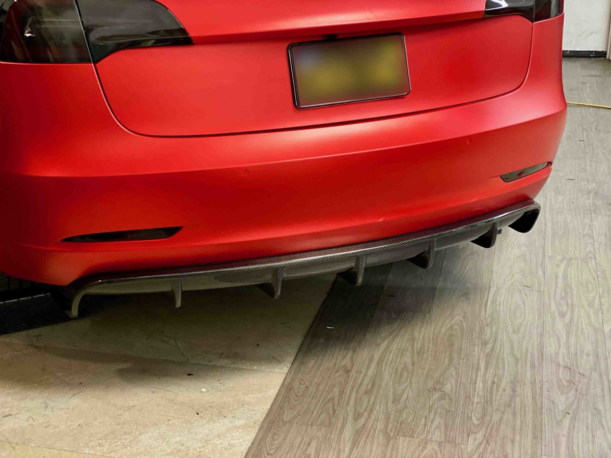 Tesla Model 3: Bolt-on Body Kit - RZ Style (Genuine Carbon Fiber Colle ...