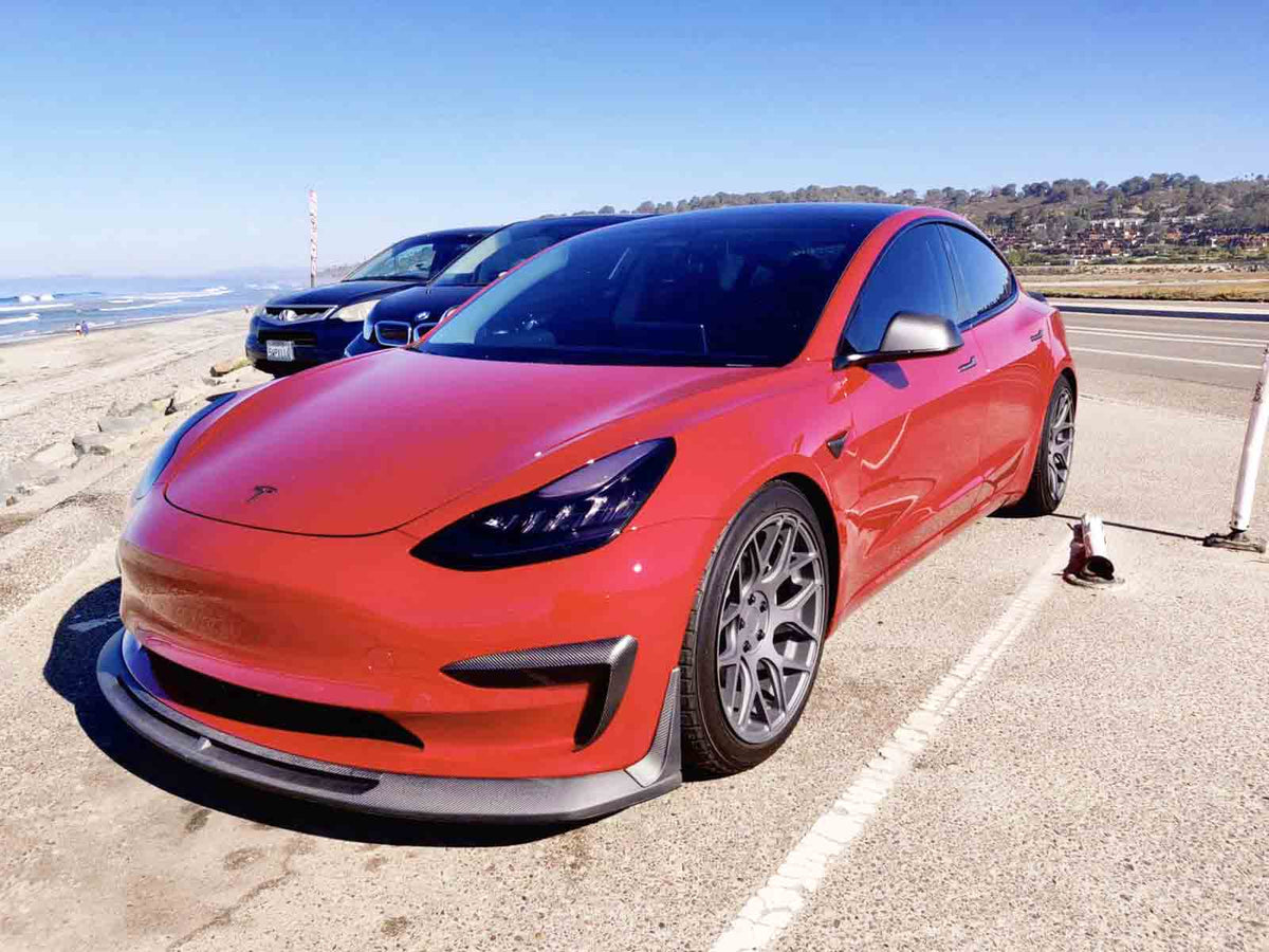 Tesla Model 3: Bolt-on Body Kit - RZ Style (Genuine Carbon Fiber Colle