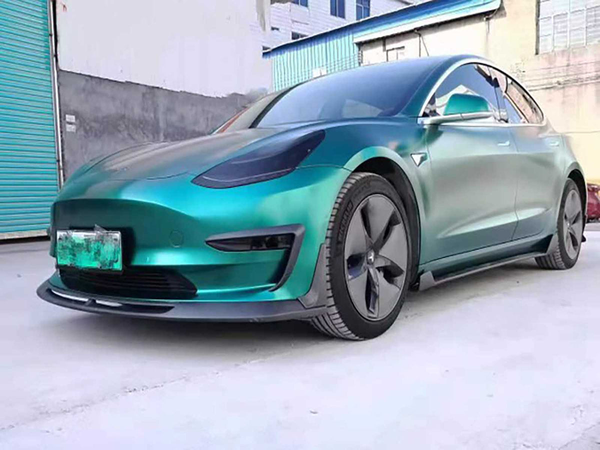 Tesla Model 3: Bolt-on Body Kit - RZ Style (Genuine Carbon Fiber Colle ...