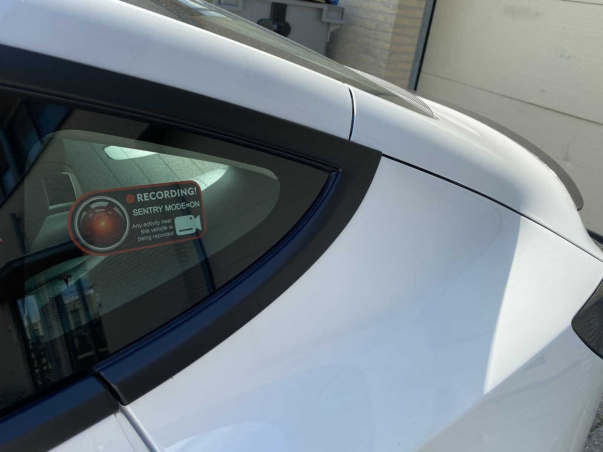 Model 3/S/X/Y: Sentry Mode Warning Sticker x2