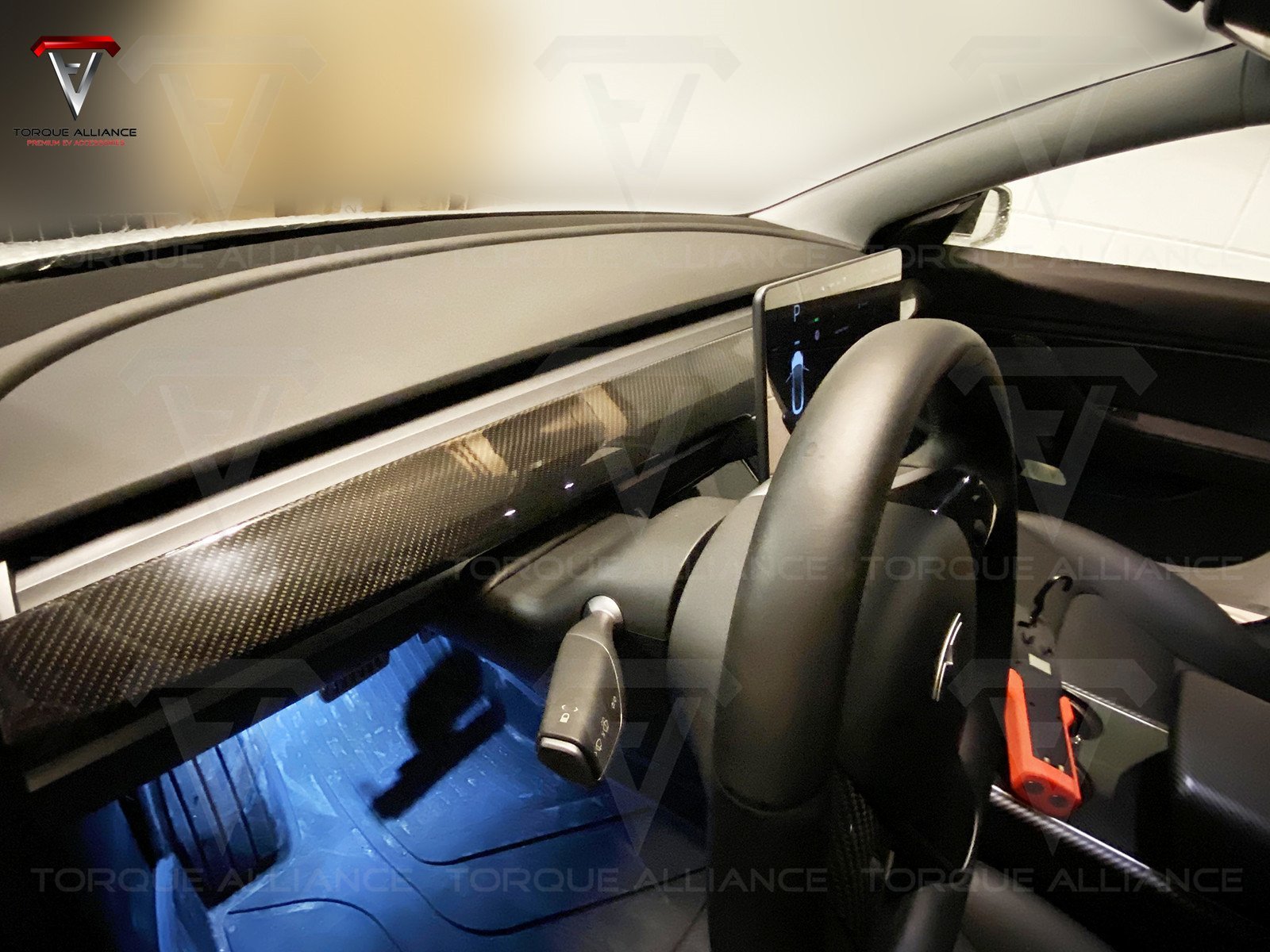 Real Carbon Fiber Dashboard Cover- for Tesla Model 3 - Torque Alliance