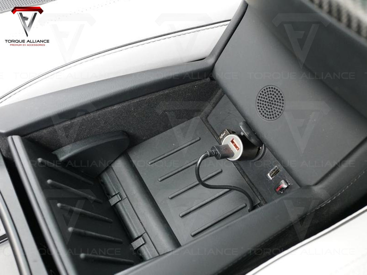 Model S/X: Center Console Organizer + Wireless Charging Module