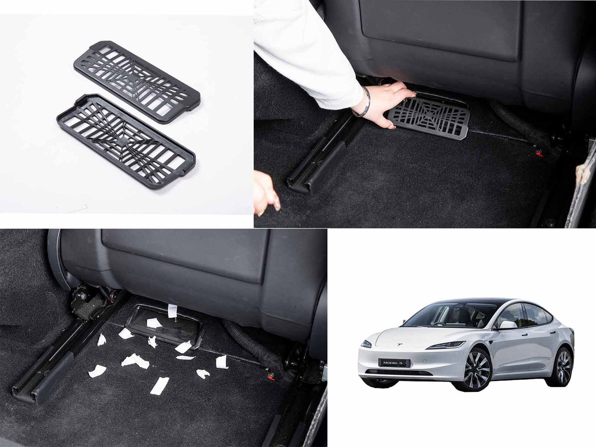 Tesla Model 3 (2024 Highland): Under-seat Air Outlet Grille, Air Vent