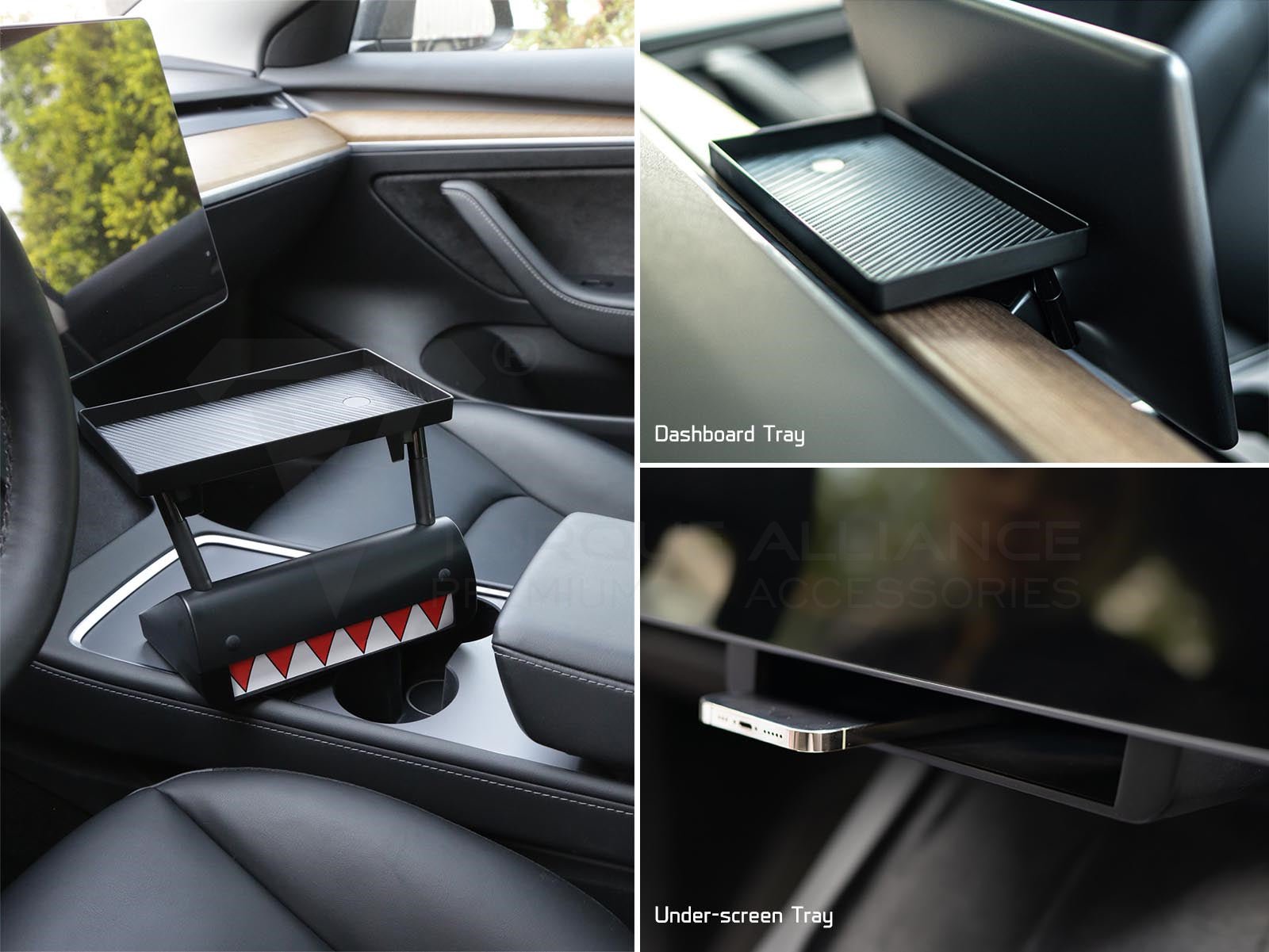 Tesla Model 3 and Model Y: Center Console Organizer Tray + Magnetic Un ...