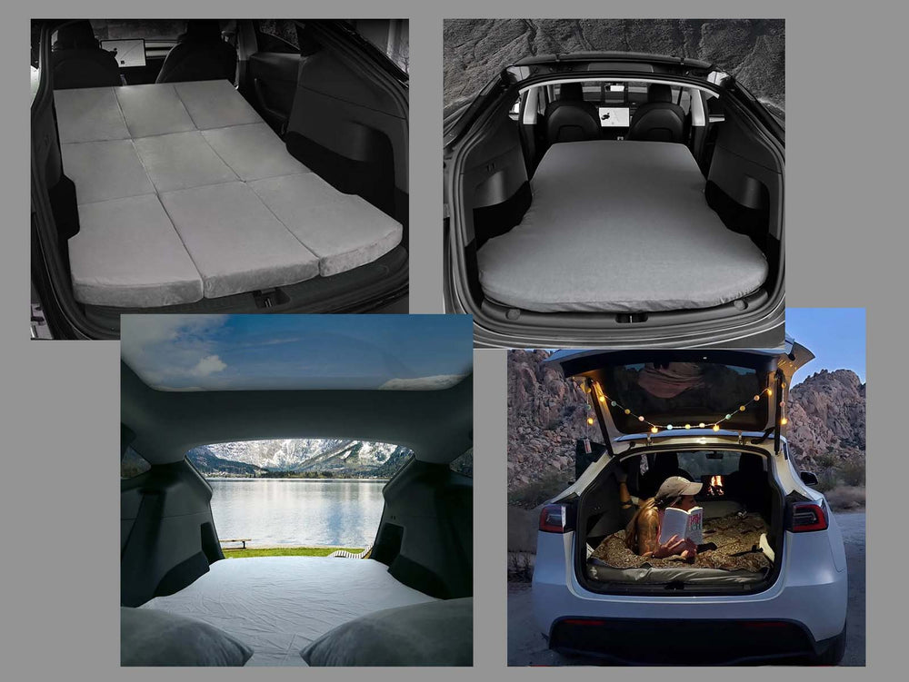 Tesla Model 3 and Model Y: Twin Size Camping Mattress Set (Memory Foam