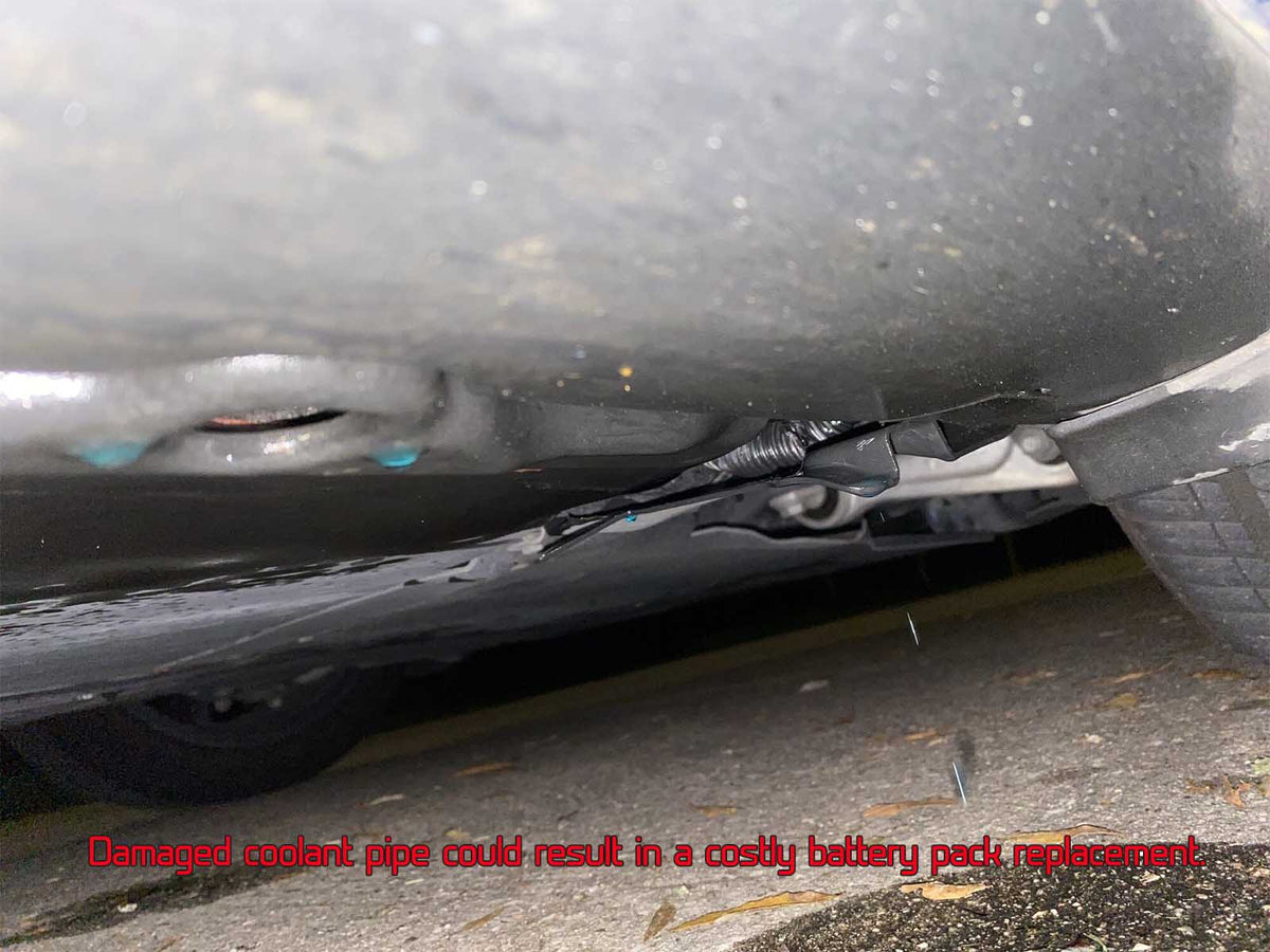 Tesla Model 3: Undercarriage Coolant Pipe Guard Plate (Aluminum Alloy)