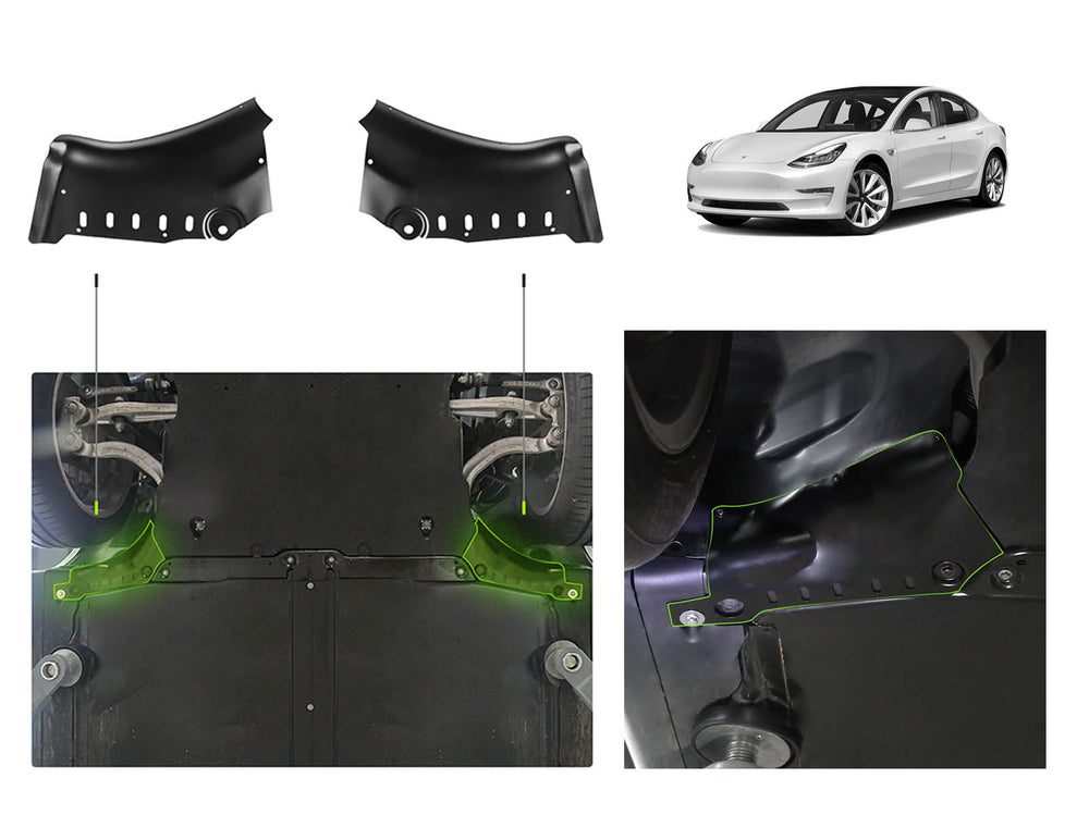 Tesla Model 3(incl. 2024 Highland): Undercarriage Coolant Pipe Guard P