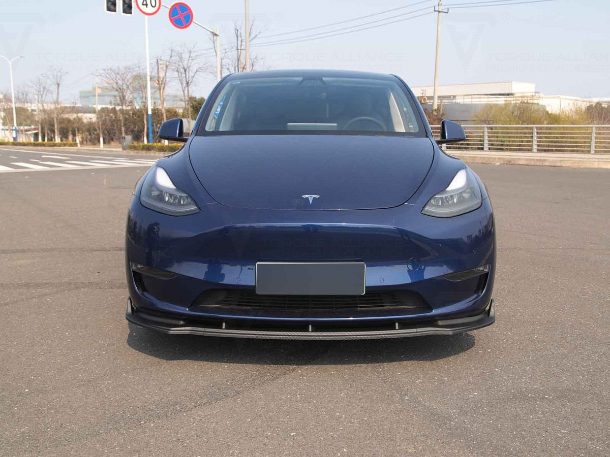 Tesla Model Y: Front Lip Spoiler (ABS + Coating)