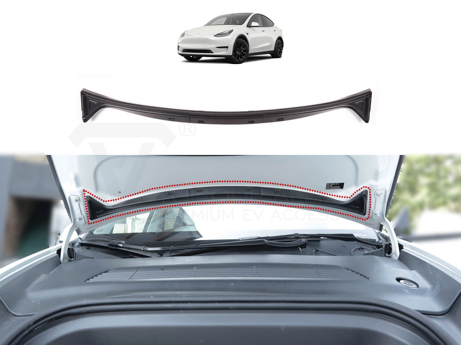 Tesla Model Y: Hood/Frunk Water Barrier Strip