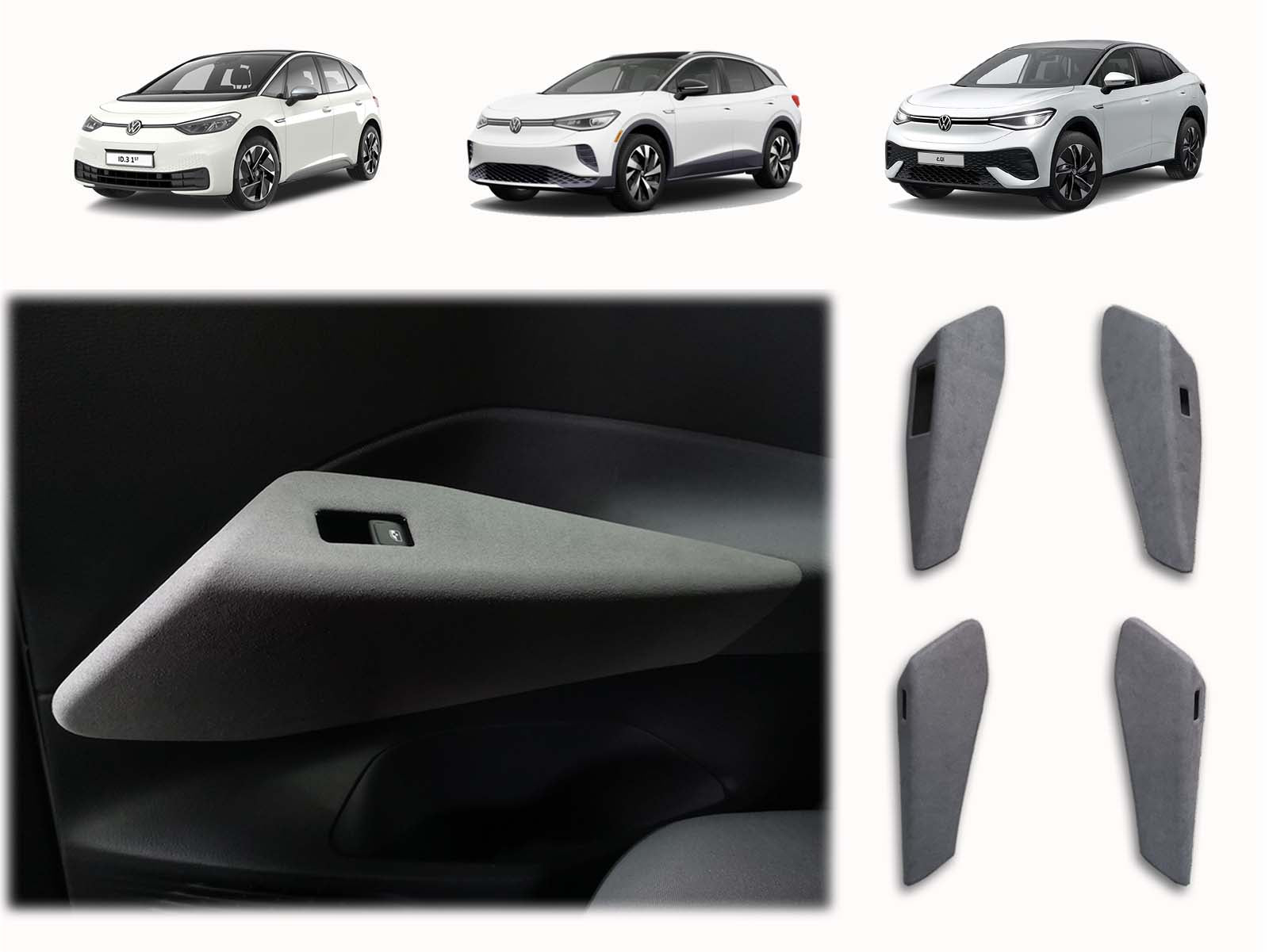 VW ID.3, ID.4, ID.5: ALCANTARA Interior Door Handle Cover Set - Left H